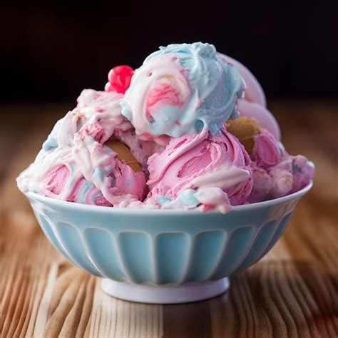 Free Ai Image Delicious Bubble Gum Ice Cream In Bowl
