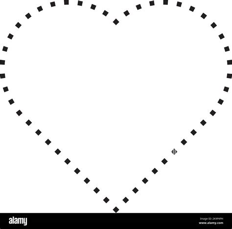 Heart Shape Dotted Symbol Icon Vector For Creative Graphic Design Ui Element In A Pictogram