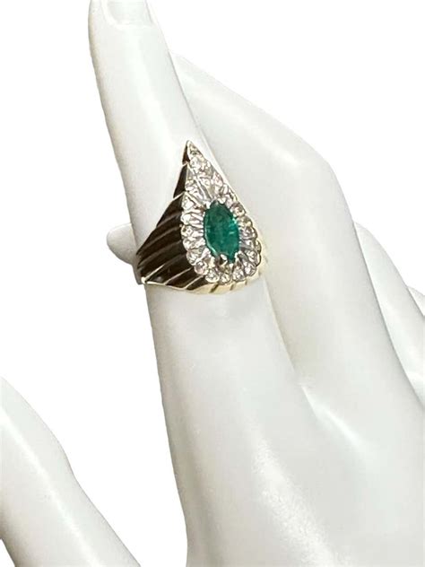 Erte Alouette Gold Diamonds And Topaz Ring At 1stdibs Erte Rings