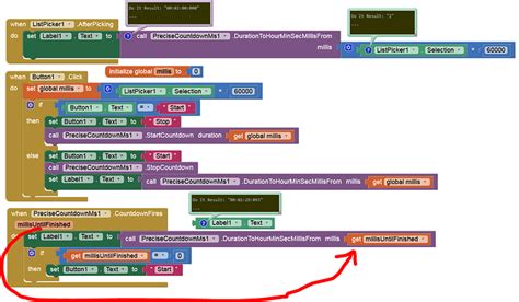 countdown timer with milliseconds mit app inventor help mit app