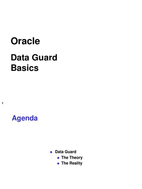 Data Guard Basics Pdf Oracle Database Load Balancing Computing
