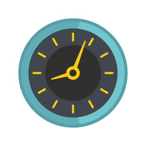 Clock Icon Flat Style 14596269 Vector Art At Vecteezy