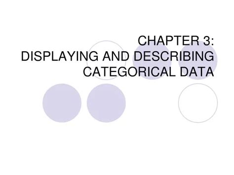 PPT CHAPTER 3 DISPLAYING AND DESCRIBING CATEGORICAL DATA PowerPoint