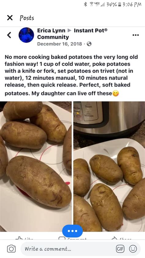 Pin By Steven And Kay Harness On Insta Pot Cooking Baked Potatoes