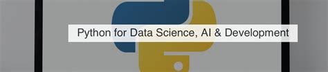 Reddit Comments On Python For Data Science Ai Development Coursera Course Reddsera