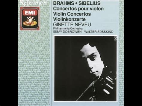 브람스 시벨리우스 바이올린 협주곡 Brahms Sibelius Violin Concertos 지네트 느뵈