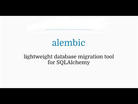09 بالعربي sqlalchemy tutorial alembic migrations in ARABIC part 1