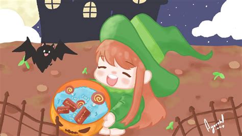 Happy Halloween Monika Is So Happy To Get This Much Sweets And Would