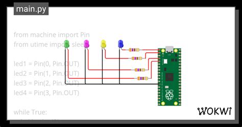 4 Bit Binary Counting Leds Wokwi Esp32 Stm32 Arduino Simulator