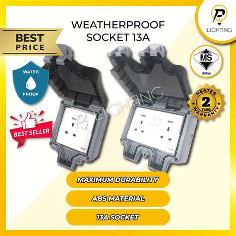 A OUTDOOR Weatherproof Socket MULTI SOCKET IP With A Socket Neon Ultra Wall Switch Single