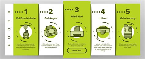 Printer Onboarding Icons Set Vector 10154783 Vector Art At Vecteezy