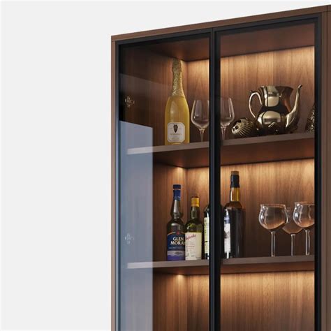 Modern Minimalist Illuminated Wine And Liquor Display Cabinet Storeluxy