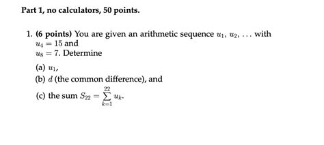 Solved Part No Calculators Points Points You Chegg