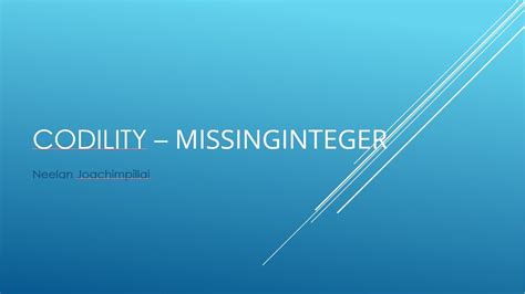 Codility Missing Integer Javascript Youtube