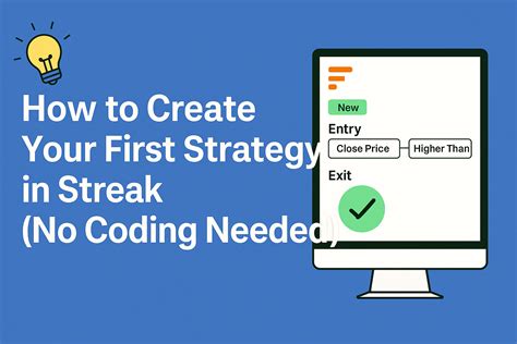 How To Create Your First Strategy In Streak No Coding Needed Sproutstotrees