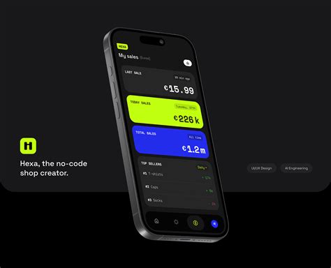 Hexa Shop Creator Mobile App UX UI Design Behance