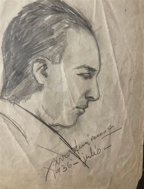 Xavier Amiama 1910 1969 105x8 Untitled 1937 Pencil And Ink On Paper