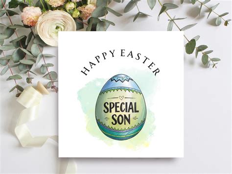 Special Son Easter Card Happy Easter Special Son Otr9107 Etsy