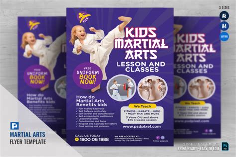 Martial Arts Lesson Flyer Graphic By Psdpixel · Creative Fabrica