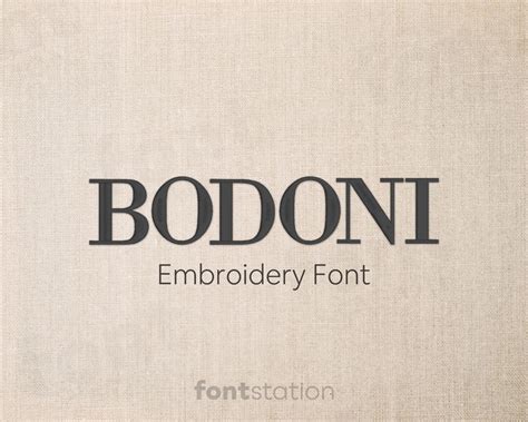 Bodoni Embroidery Font 10 Sizes Bx Pes 9 Formats Elegant