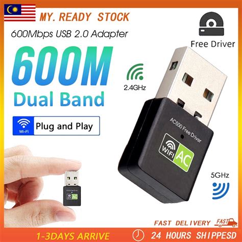 Free Driver Mbps Wireless USB Wifi Adapter Dual Band G GHz AC PC Laptop Wi Fi