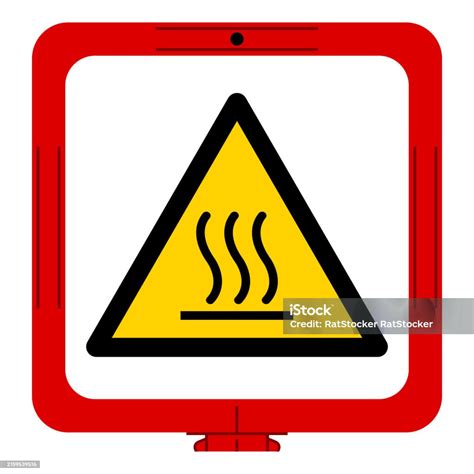 Warning Hot Symbol Sign Vector Illustration Isolate On White Background