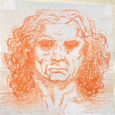 Copy Of Face Detail Of Virtruvian Man Art Face Pencil