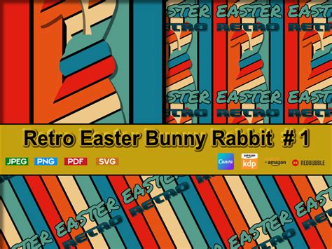 Retro Easter Bunny Rabbit 1 Graphic By Riba Red · Creative Fabrica