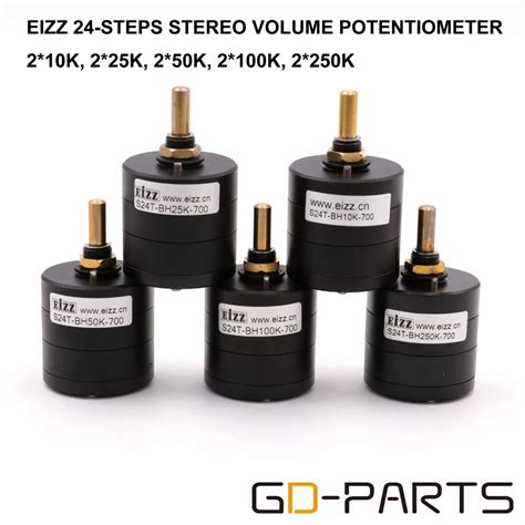 Gd Parts Eizz 24 단계 스테레오 감쇠기 볼륨 전위차계 균형 사운드 고음질 오디오 빈티지 Amp 라디오 Cd 로그