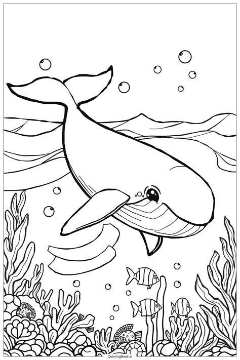 クジラの塗り絵44枚（無料pdf・png配布）