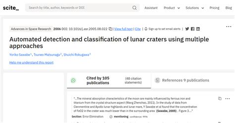 [citation Report] Automated Detection And Classification Of Lunar