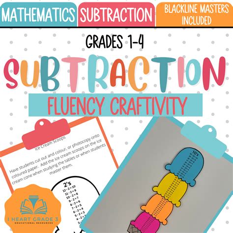 Subtraction Fluency Craftivity