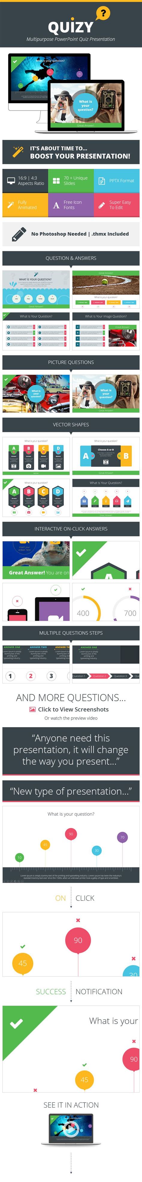 Quizy Multipurpose PowerPoint Quiz Presentation PowerPoint Templates Presentation Templates