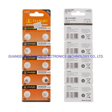 Tianqiu AG0 Lr521 Alkaline Button Cell Dry Battery 1 5V Watch Battery
