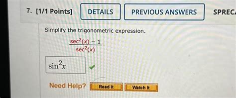 Solved Make The Indicated Trigonometric Substitution In The