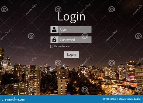 Login User And Password Screen Interface Stock Image Image Of Female