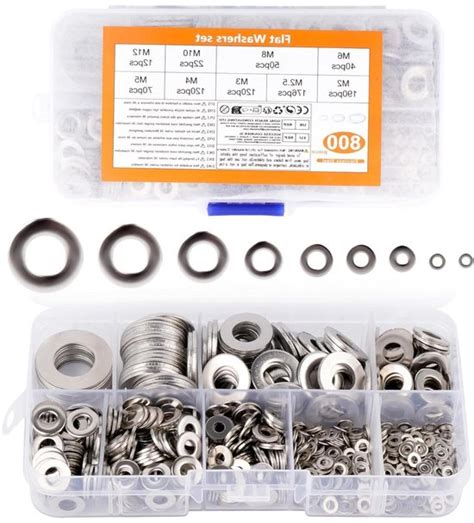 Premium Set Sluitringen Roestvrij Staal Assortiment M2 M2 5 M3 M4 M5 M6