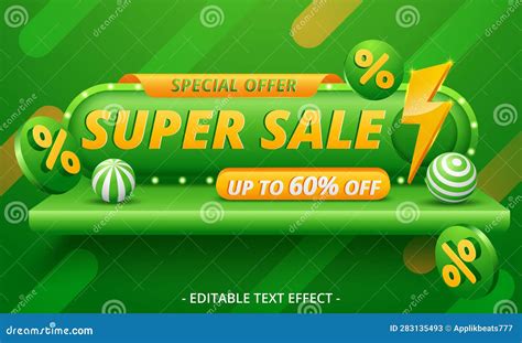 Vector Illustration Super Sale Banner Template Design Stock Vector