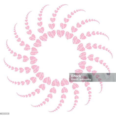 하트 패턴에서 추상 사랑 프레임입니다 인사말 카드 초대장 발렌타인의 날 결혼식 생일에 대 한 공휴일에 대한 스톡 벡터 아트 및 기타 이미지 Istock