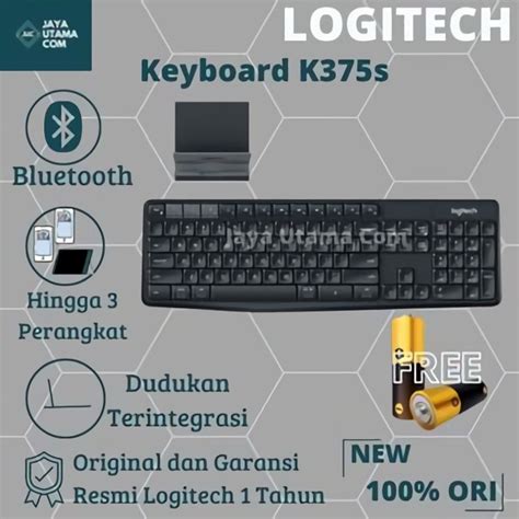 Jual Logitech K375s Keyboard Bluetooth Wireless Multi Device Shopee Indonesia