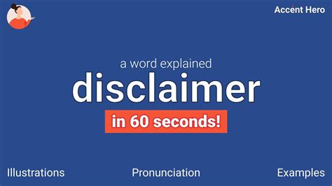 Disclaimer Meaning And Pronunciation Youtube
