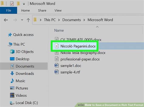 How To Save A Document In Rich Text Format 9 Steps