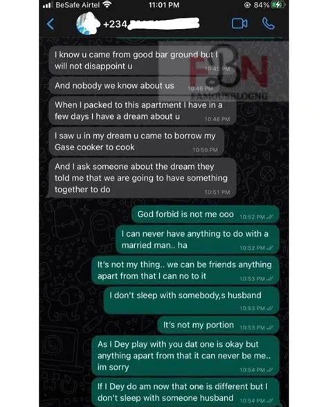 I Saw You In My Dream Woman Leaks Chat With Married Neighbour Professing Love In Her DM