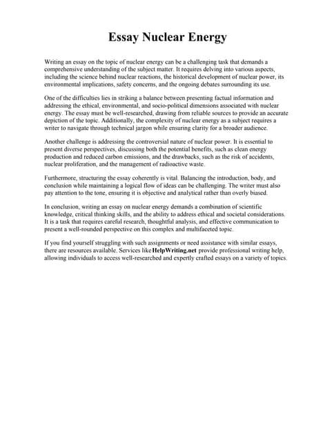 Essay On Atomic Energy Pdf
