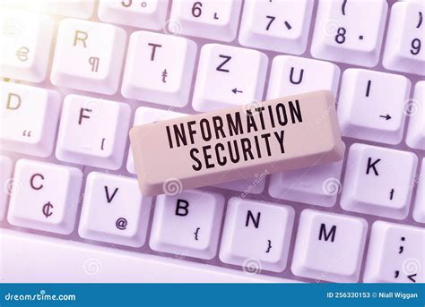 Writing Displaying Text Information Security Concept Meaning Infosec