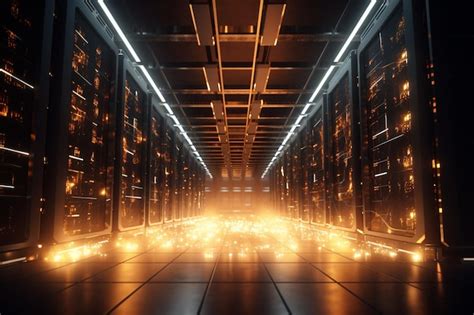 Premium Ai Image Quantum Computing Server Room With Cascading Light 00706 02