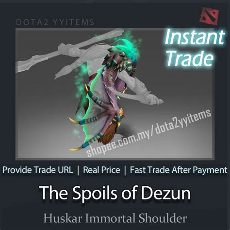 Dota2 Huskar The Spoils Of Dezun “immortal Shoulder” 刀塔2 哈斯卡 神灵武士 不朽
