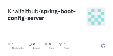 Github Khaifgithubspring Boot Config Server
