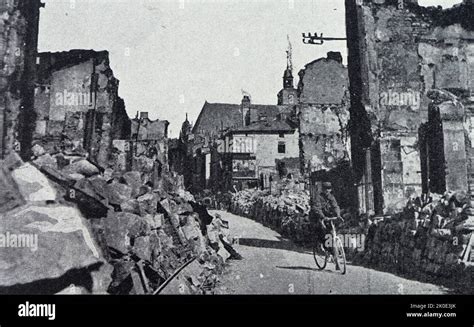 Ruined Buildings In Rue Mazel Verdun After The Battle Of Verdun