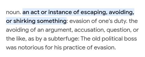 Evasion Meaning In English
